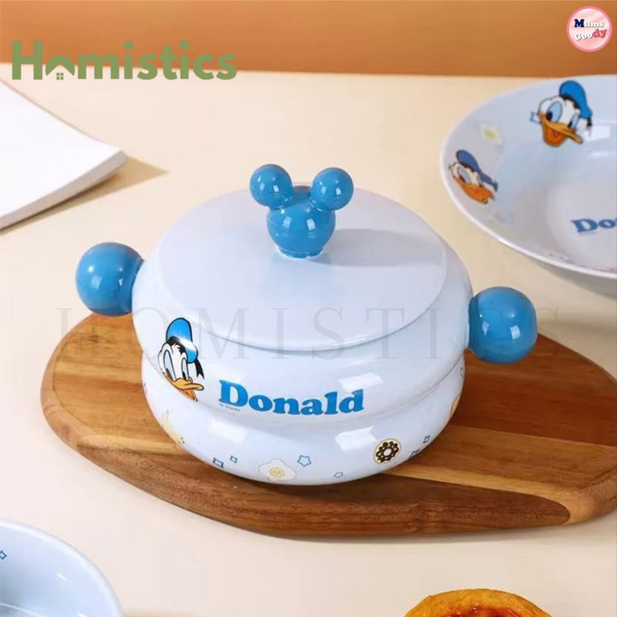 Walt Disney Porcelain Soup Pot 820ml - Donald Duck