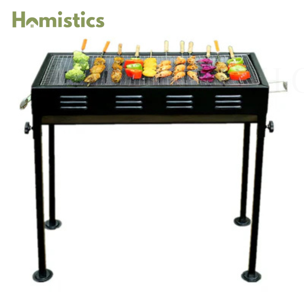 Outdoor BBQ Grill With Height Adjustment